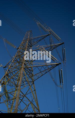 Electricity pylons or Lattice Towers situated in the countryside of ...