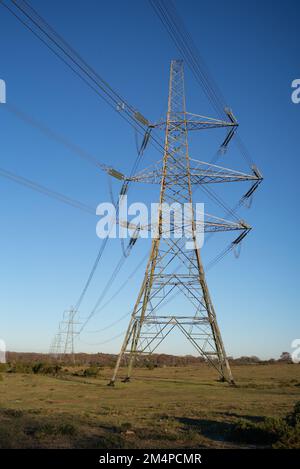 Electricity pylons or Lattice Towers situated in the countryside of ...