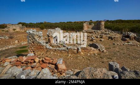 Aptera, ruins of buildings, remains of walls, ruins, archaeological ...