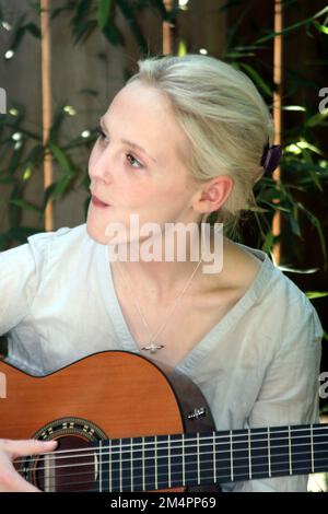 Laura Marling performing at a private session in New York Stock Photo ...