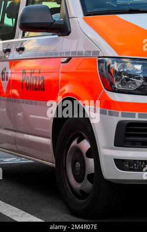 Police car, Polizia Cantonal Police Ticino, Switzerland Stock Photo - Alamy
