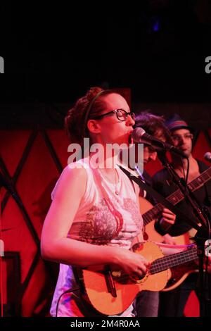 Ingrid Michaelson in session at Rockwood Music Hall Stock Photo - Alamy