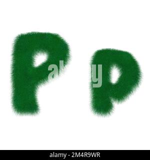 Moss fibrous letter R Stock Photo - Alamy