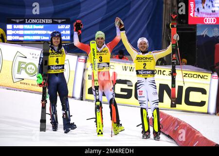Linus Strasser (GER) in the second round of slalom during 2026 Audi FIS ...