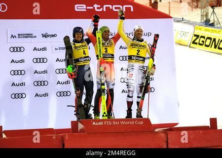 Linus Strasser (GER) in the second round of slalom during 2026 Audi FIS ...