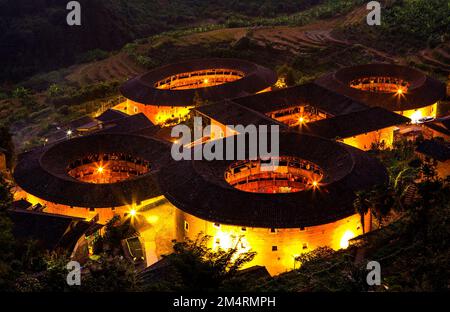 (FILE) A view of Fujian Tulou buildings in Zhangzhou City, Fujian ...