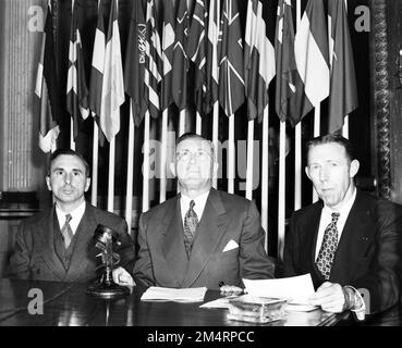 Ambassador M. Katz with Charles Wilson and Andrew Birding, April 30 ...