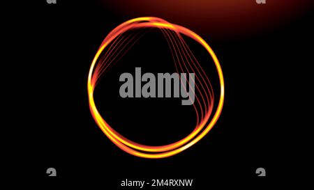 Vibrating circle with stream of lines. Motion. Musical or energetic ...