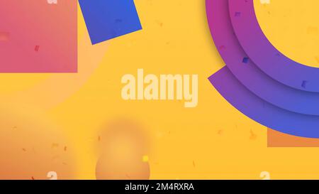 Screensaver with geometric shapes. Motion. Beautiful colorful figures ...