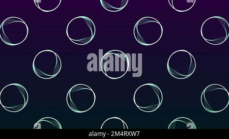 Pulsating circle with rings. Design. Vibrating 3d circle with wave ...