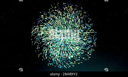 Colorful explosion of spiral stream in space. Motion. Cosmic explosion ...