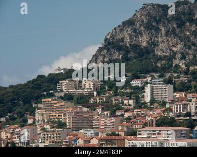 A beautiful view of the architectures of Monaco with greenery on a ...