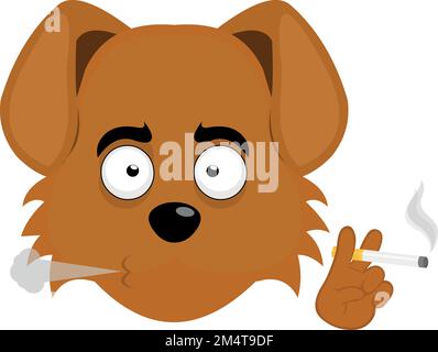 Dog smoking vector illustration Stock Vector Image & Art - Alamy