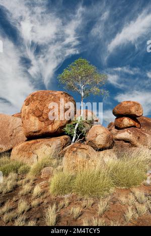 Famous granite boulder called Devils Marbles Stock Photo - Alamy