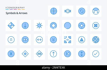 Symbols and Arrows 25 Blue icon pack including symbolism. commitment ...