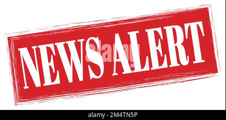 NEWS ALERT text written word on green round stamp sign Stock Photo - Alamy