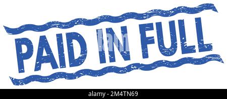 PAID IN FULL text written on red round stamp sign Stock Photo - Alamy