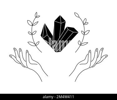 hand astrology spiritual icon sketch Stock Vector Image & Art - Alamy