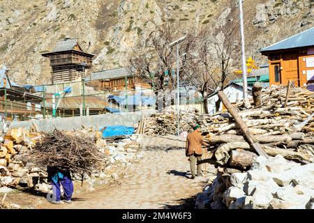 Chhitkul village, Chitkul, Kinnaur district, Himachal Pradesh, India ...