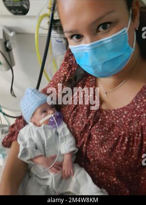 Undated handout photo issued by Jasmyn Lamba of her newborn son Raman ...