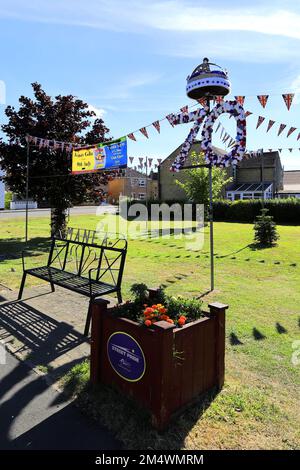 Manea village green with the queens 70 years Jubilee bunting ...
