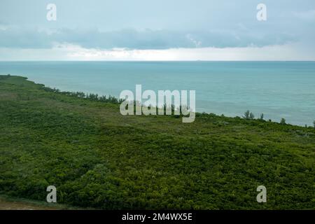 An aerial view of the coast of South Bimini, Bahamas Stock Photo - Alamy
