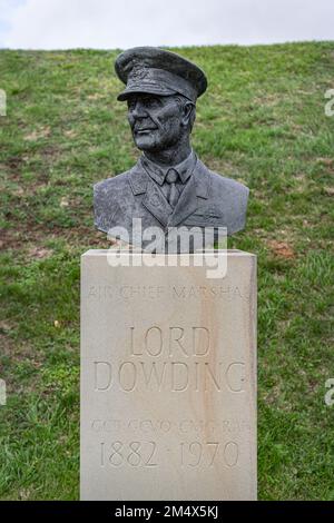 Statue of Air Chief Marshal Hugh Dowding who won the Battle of Britain ...