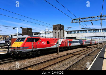 LNER 82211 DVT train, East Coast Main Line Railway; Peterborough ...