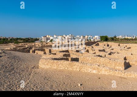 Bahrain, Capital Governorate, Ancient remains of QalAt Al-Bahrain fort ...