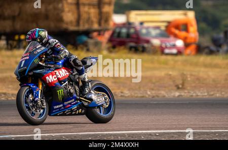 British Super Bikes Thruxton Race Circuit Sunday Race Day Stock Photo ...