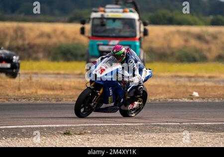 British Super Bikes Thruxton Race Circuit Sunday Race Day Stock Photo ...