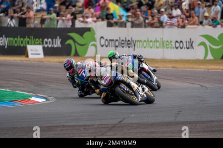 British Super Bikes Thruxton Race Circuit Sunday Race Day Stock Photo ...