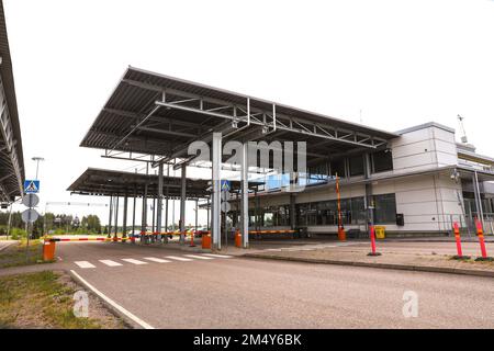 Vaalimaa, Kymenlaakso, Finland. 29th July, 2022. Entrance to Raja ...