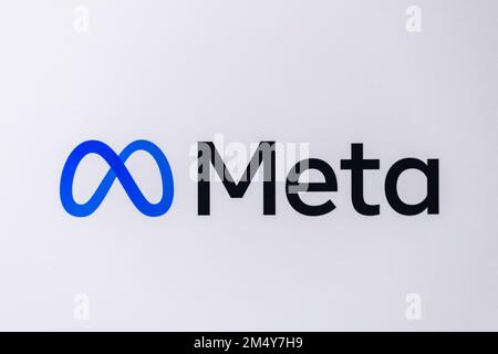 RIGA, LATVIA. 29th November 2022. Selective focus photo. Meta company ...