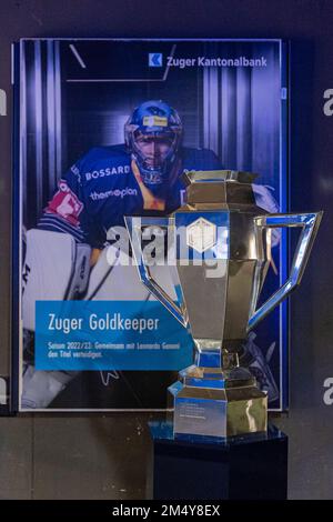 The CHL trophy is on display in the Bossard Arena at the entrance ...