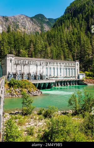 Gorge Dam; Skagit River; North Cascades National Park; Washington state ...