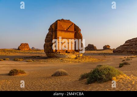 Tomb of Lihyan son of Kuza, Unesco site Maidan Saleh or Hegra, Al Ula ...