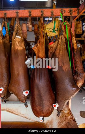 Store for goatskin bags filled up with water, Najran, Kingdom of Saudi ...