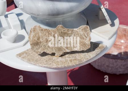 Map of Turkey cut outlined on marble stone Stock Photo - Alamy