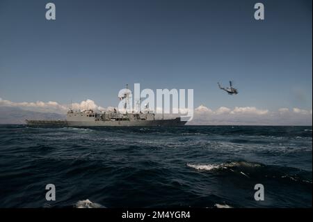 The Santa Maria-class frigate ESPS Santa Maria (F81) prepares to ...