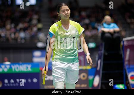 TENG Chun Hsun of Chinese Taipei in action during the womens semi ...