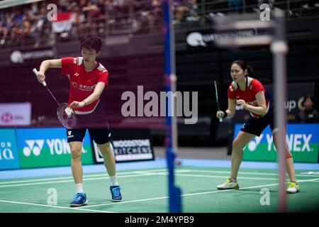 ZHANG Shu Xian of China in action during the womens semi finals doubles ...