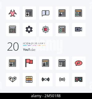20 Ux And Ui Line Filled Color icon Pack like heart favorite break time used bookmark Stock ...