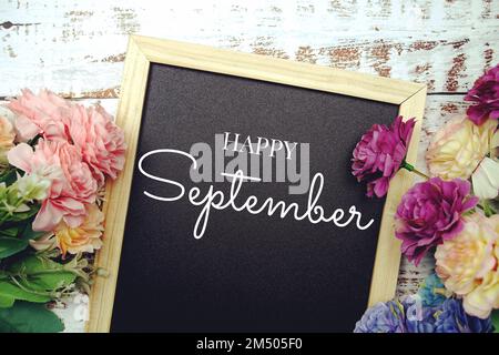 Happy Holidays lettering on a decorated Christmas background Stock ...