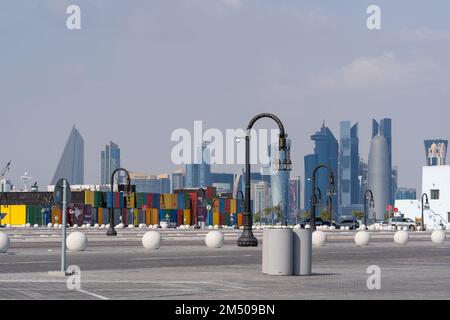 Mina district in old Doha port, Qatar Stock Photo - Alamy