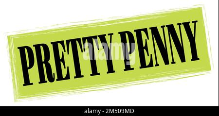 PRETTY PENNY text written on pink-black grungy lines stamp sign Stock ...