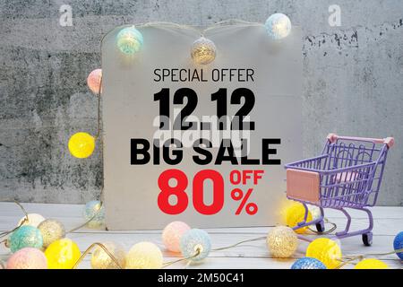 12.12 Shopping Day Super Sale alphabet letter with LED cotton balls ...