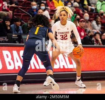 Stanford guard Jzaniya Harriel during the first half of an NCAA college ...