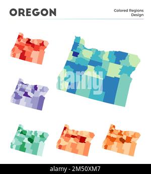 Oregon map. Borders of Oregon for your infographic. Vector us state ...