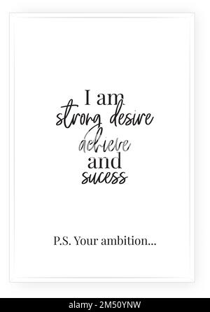 Affirmation definition, vector. Minimalist poster design. Wall decals ...